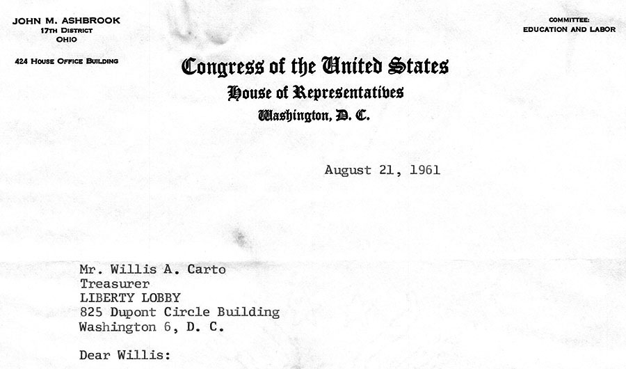 John M. Ashbrook - The Library of Willis A. Carto